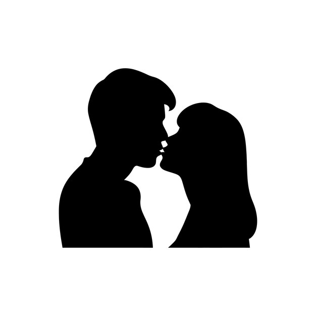 Intimate Silhouette of Loving Couple in Tender Embrace | Jiffy Designs