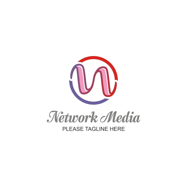 Network Media Logo with Stylized N and Tagline | Jiffy Designs