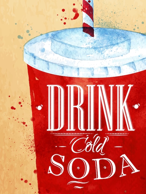 Vibrant Retro Soda Can Illustration with Splashes | Jiffy Designs