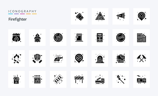 Comprehensive Firefighter Icon Collection with Diverse Visual Elements ...