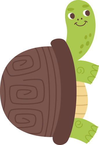 Turtle Funny Animal Vector Illustration | Jiffy Designs