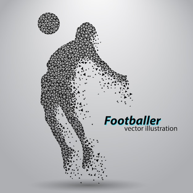 Captivating Footballer Silhouette Composed of Geometric Shapes | Jiffy ...