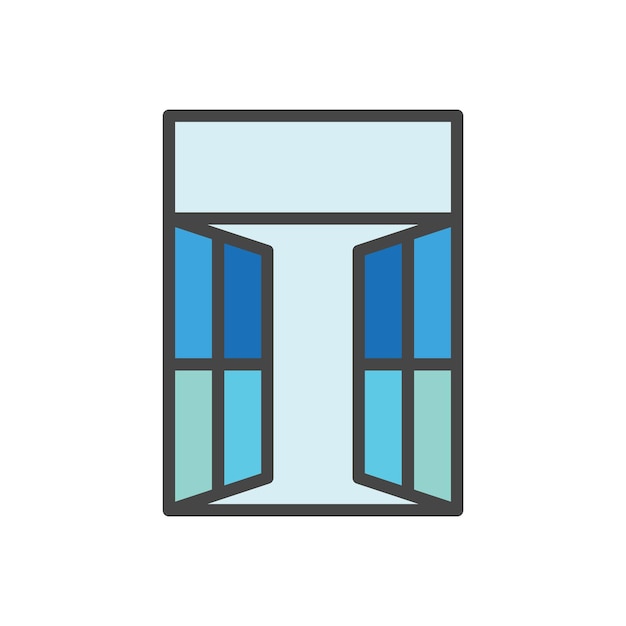 Sleek and Minimalist Glass Window with Blue Accents | Jiffy Designs