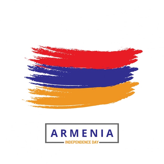 Vibrant Armenian Flag Brush Strokes with Text Independence Day | Jiffy ...