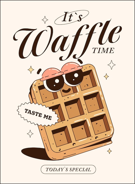 Whimsical Waffle with Playful Personality and Tasty Appeal | Jiffy Designs