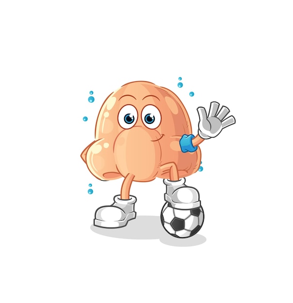 Adorable Cartoon Potato Character Kicking Soccer Ball | Jiffy Designs