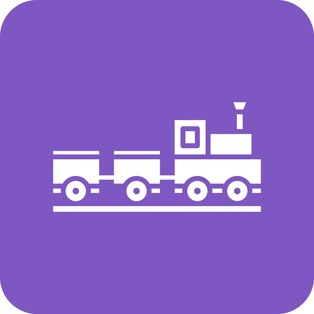 Playful Toy Train with Vibrant Purple Background | Jiffy Designs