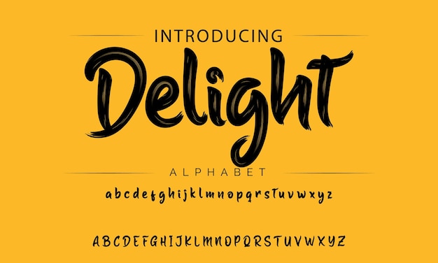 Vibrant Handwritten Alphabet with Playful Delight Typography | Jiffy ...