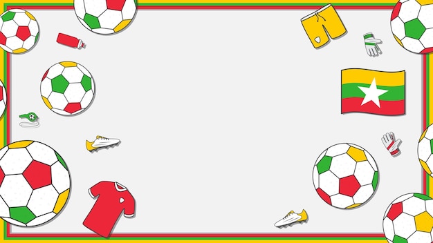 Vibrant Soccer Motifs Surround Blank Canvas for Customization | Jiffy ...
