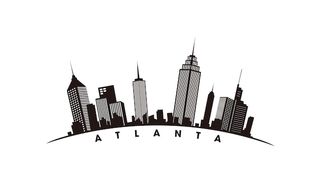 Iconic Skyline of Atlanta's Towering Skyscrapers and Landmarks | Jiffy ...