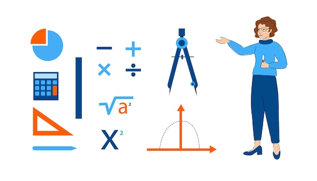 Vibrant Geometric Symbols and Figures in Mathematics Illustration ...