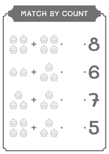Delightful Cupcake Counting Worksheet for Preschoolers | Jiffy Designs