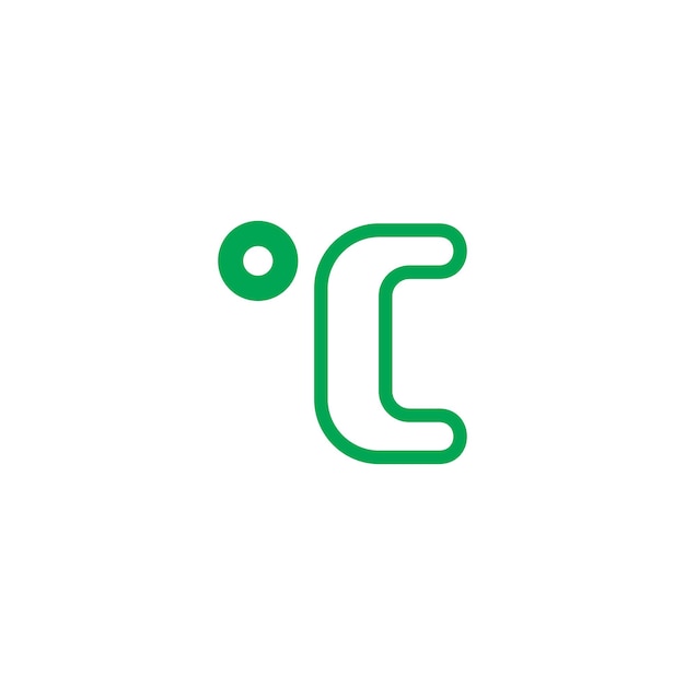 Vibrant Green Minimalist Letter C Icon | Jiffy Designs