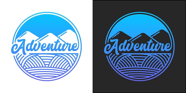 Captivating Adventure Badge with Mountain Landscape | Jiffy Designs