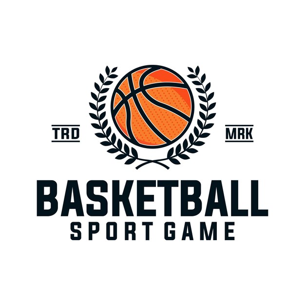 Iconic Basketball Logo with Laurel Wreath Design | Jiffy Designs