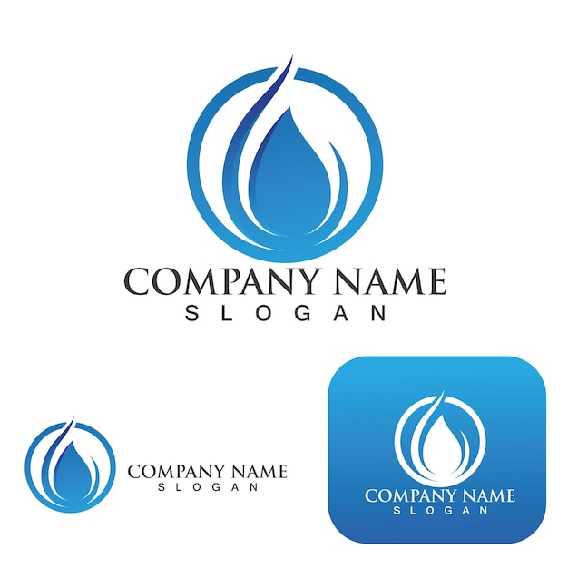 Elegant Blue Water Drop Logo Design | Jiffy Designs