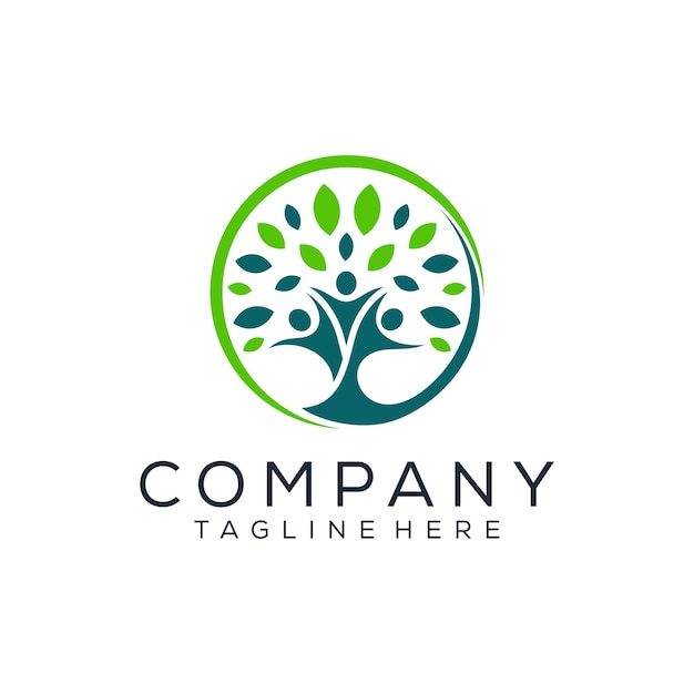 Vibrant Tree of Life Nature Logo with Tagline | Jiffy Designs
