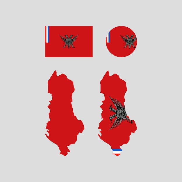 Distinctive Albanian National Symbols in Striking Red and Black | Jiffy ...