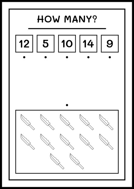 Counting Knives: A Visually Engaging Math Exercise | Jiffy Designs