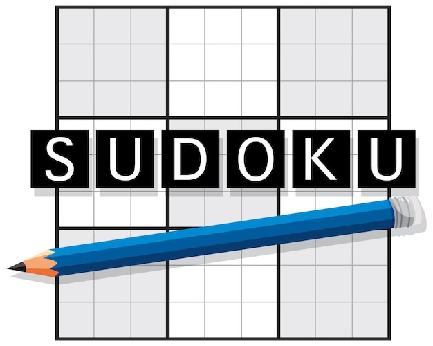 Vibrant Sudoku Grid with Playful Pencil | Jiffy Designs