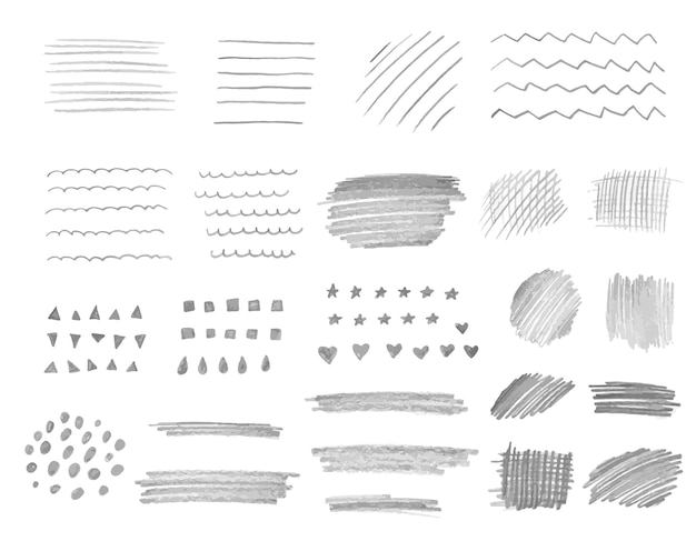 Diverse Graphite Textures: Expressive Strokes, Patterns, and Shapes ...