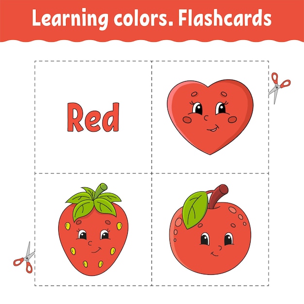 Vibrant Collection of Cheerful Color-Themed Flashcards | Jiffy Designs