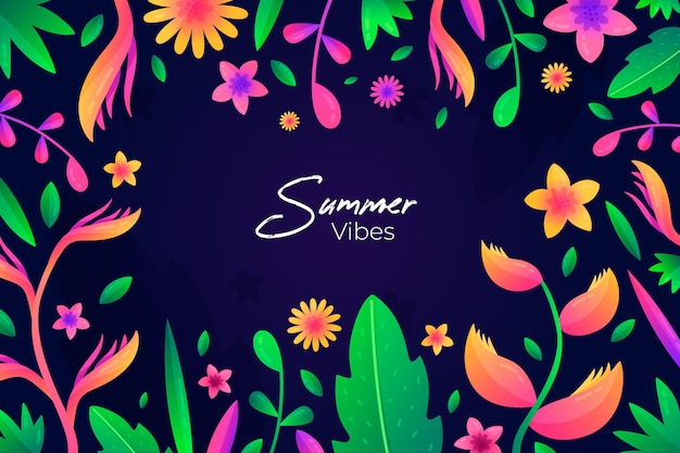 Vibrant Floral Summer Vibes Backdrop | Jiffy Designs