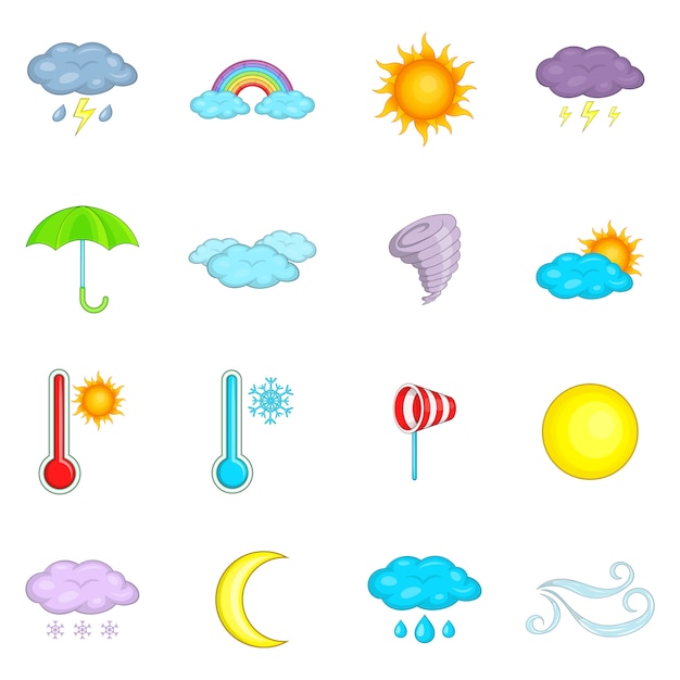 Vibrant Weather Icons and Symbols Collection for Diverse Applications ...