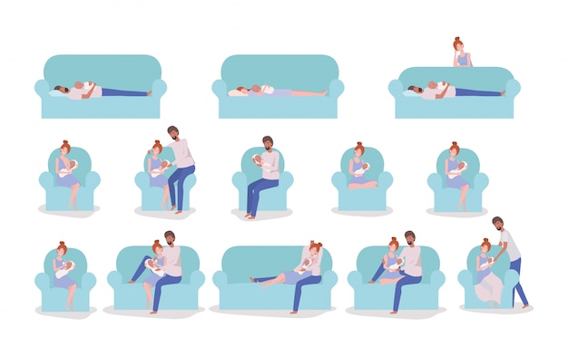 Diverse Collection of Parents Bonding with Newborn Babies | Jiffy Designs