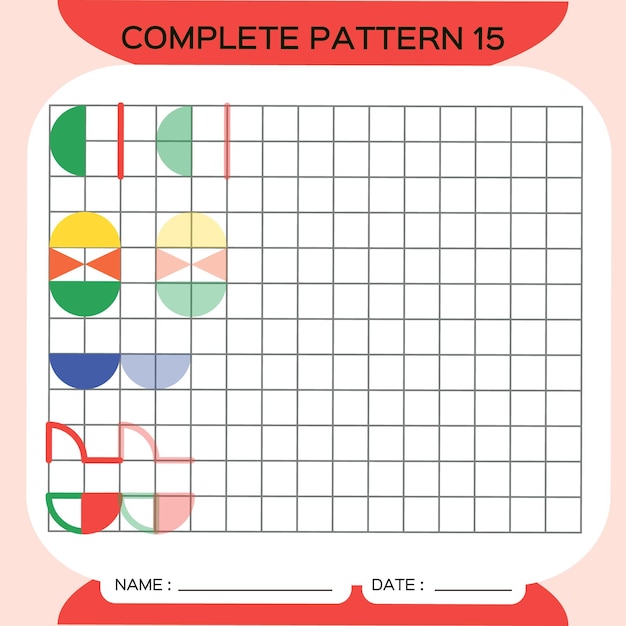 Vibrant Geometric Shapes in Repeating Pattern | Jiffy Designs