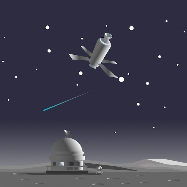 Serene Lunar Observatory Under Starry Night Sky | Jiffy Designs