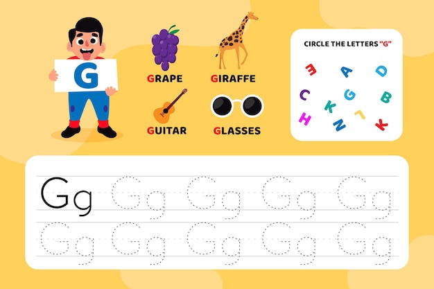 Engaging Alphabet Tracing Worksheet for Kids | Jiffy Designs