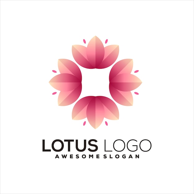 Stylized Pink Lotus Flower Logo with Slogan | Jiffy Designs