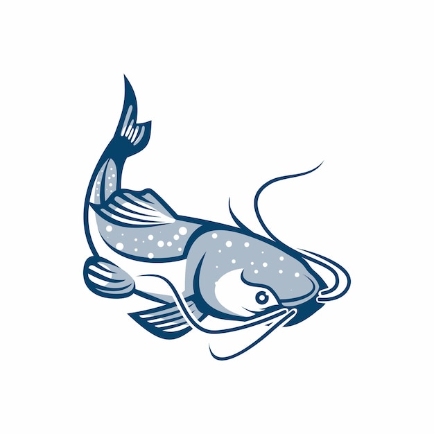 Majestic Underwater Predator: Detailed Catfish Illustration | Jiffy Designs