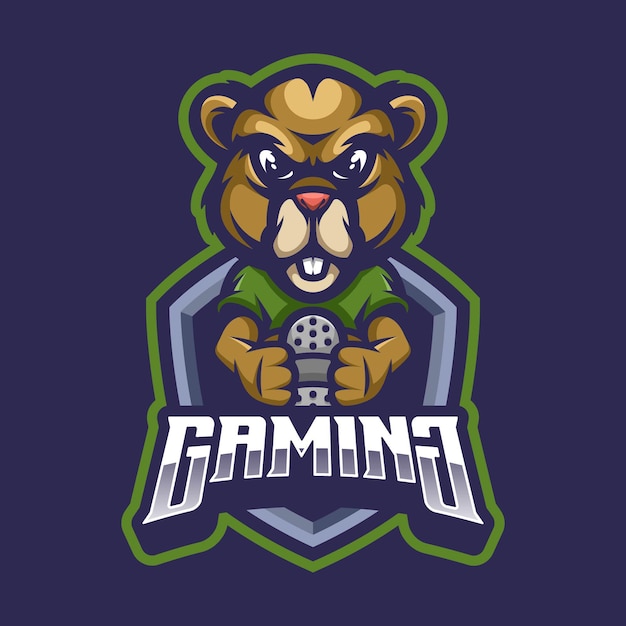 Fierce Gaming Mascot Emblem with Glasses and Headphones | Jiffy Designs