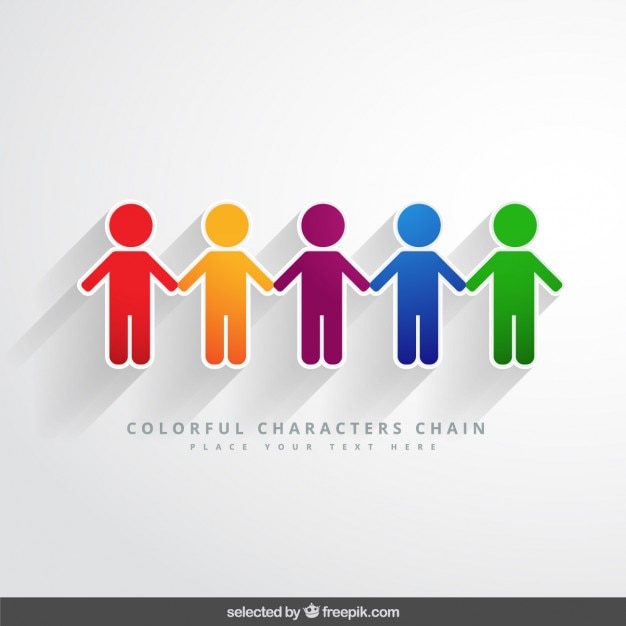 Colorful Character Chain Symbolizing Unity and Togetherness | Jiffy Designs