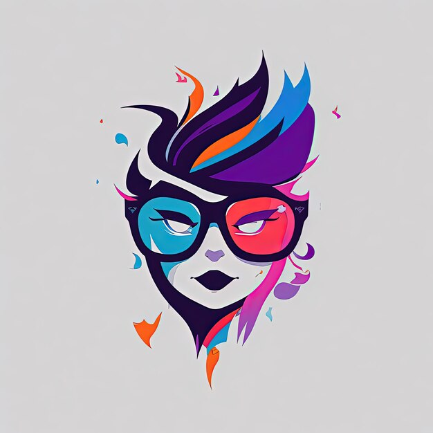 Vibrant Artistic Portrait with Stylized Features | Jiffy Designs