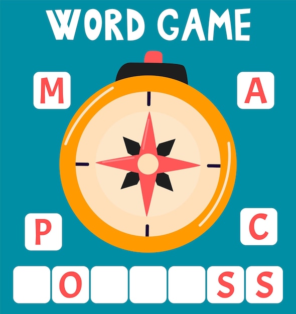 Vibrant Compass Word Game for Fun and Exploration | Jiffy Designs