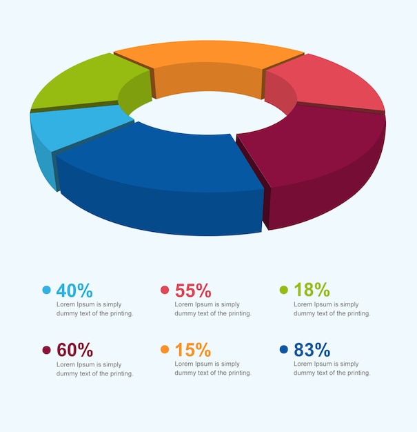 Vibrant Pie Chart Visualizing Diverse Data Percentages | Jiffy Designs