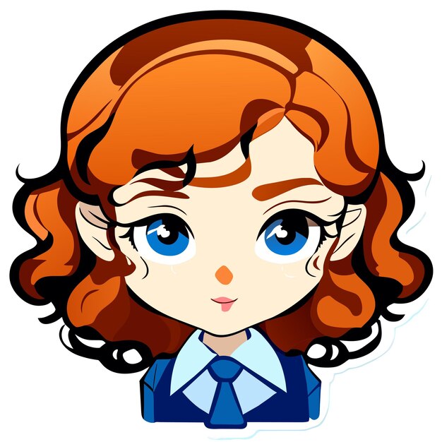 Charming Anime-Style Portrait of a Redheaded Student | Jiffy Designs