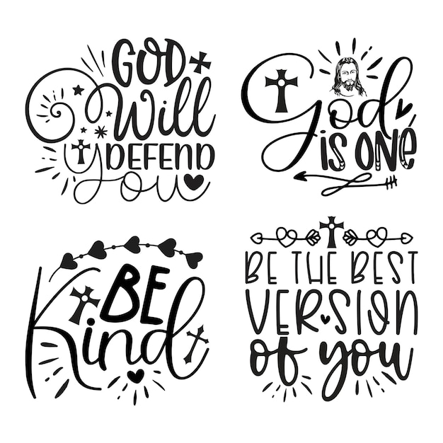 Inspiring Religious Phrases in Expressive Calligraphic Lettering ...