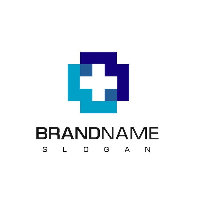 Geometric Medical Plus Symbol with Vibrant Color Palette | Jiffy Designs