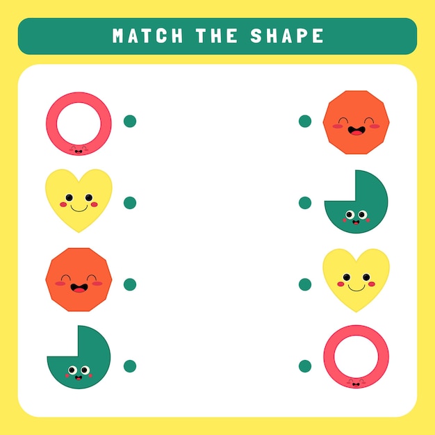 Vibrant Shapes Matching Game for Kids | Jiffy Designs