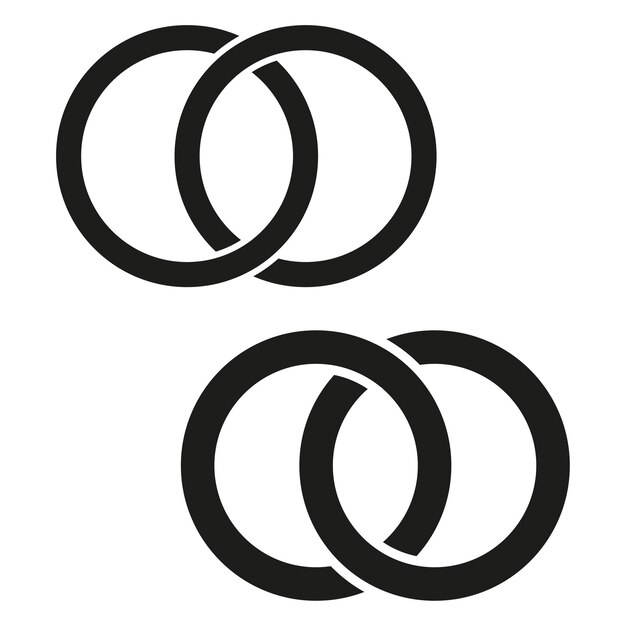 Minimalist Black Interlocking Rings Collection | Jiffy Designs