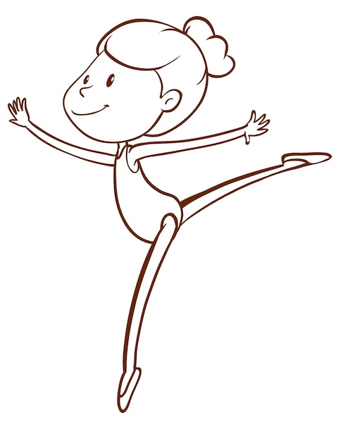 Joyful Cartoon Character Stretching with Outstretched Arms | Jiffy Designs