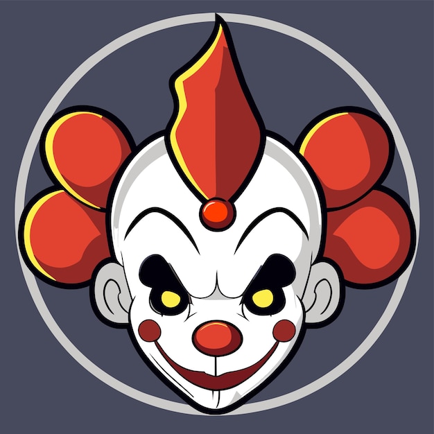 Vibrant Clown Face with Striking Features | Jiffy Designs
