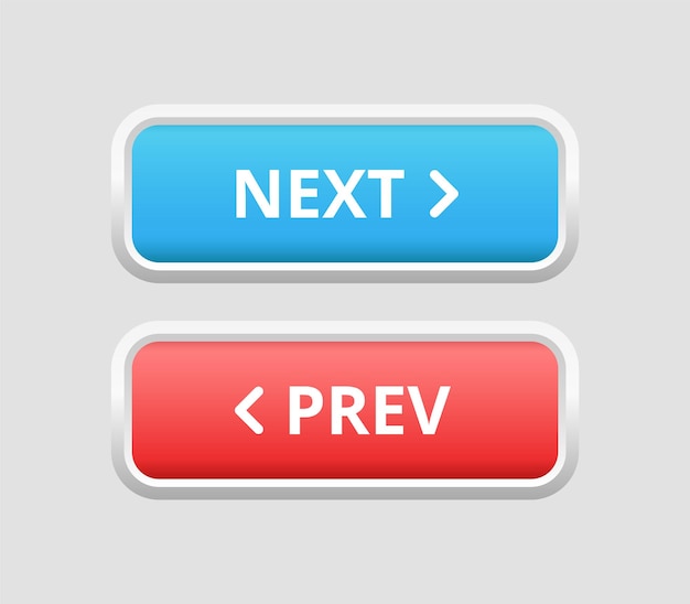 Vibrant Navigation Buttons with Directional Arrows | Jiffy Designs