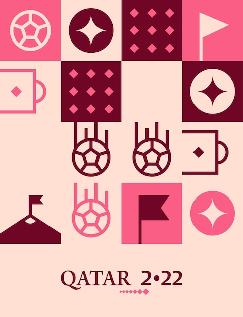 Vibrant Geometric Symbols: A Diverse Collection for Qatar 2022 | Jiffy ...