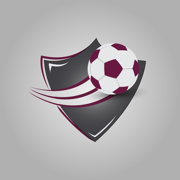 Bold Soccer Shield with Vibrant Ball Design | Jiffy Designs