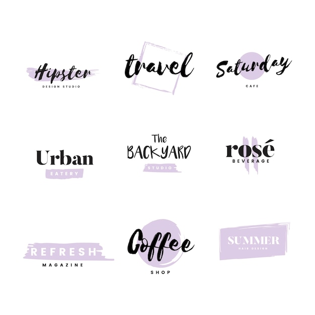 Diverse Collection of Handwritten Typographic Designs for Branding and ...